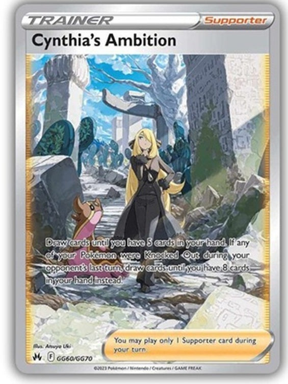 CYNTHIA'S AMBITION #GG60/GG70 TRAINER POKEMON CARD CROWN ZENITH GALARI ...