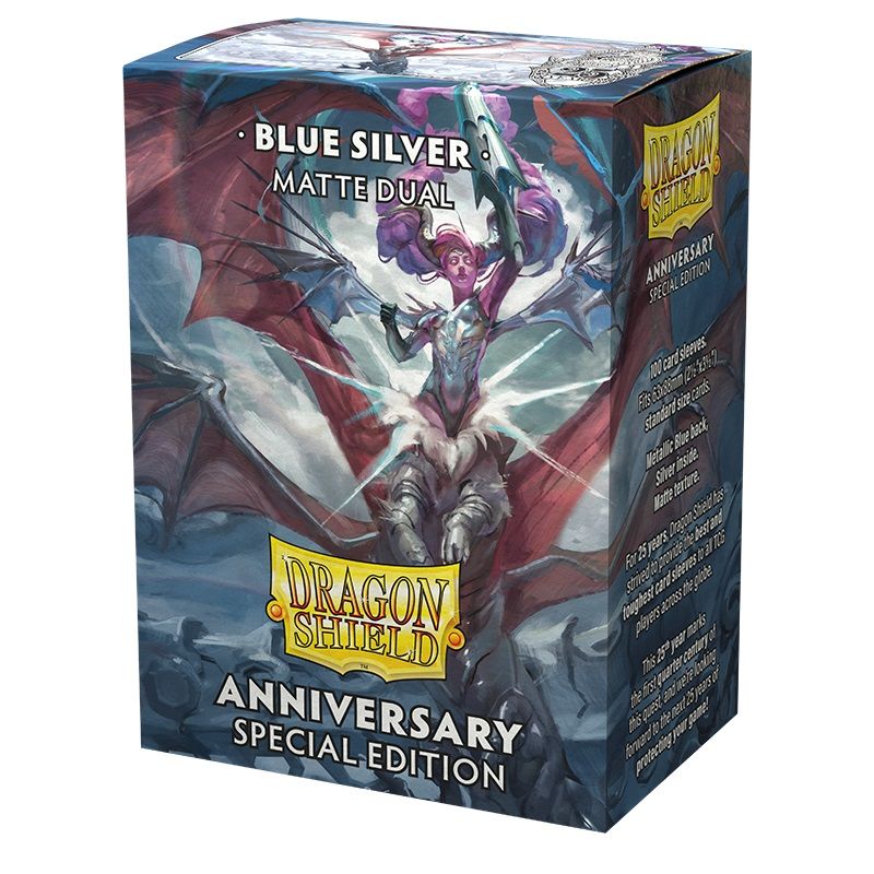DRAGON SHIELD: BOXED 100 CARD GAMING SLEEVES - MATTE - DUAL - ANNIVERS ...